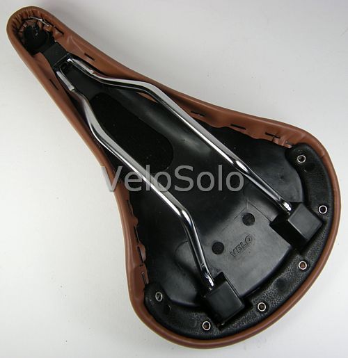 VeloSolo - Velo Classic Riveted Saddle Tan White